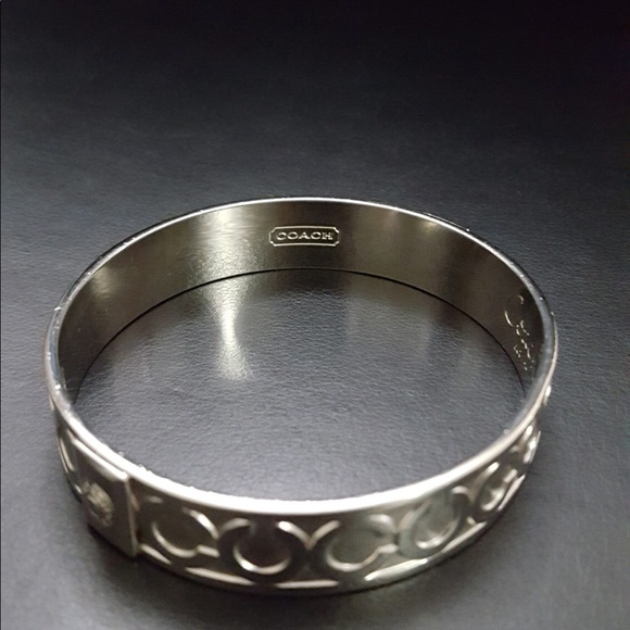 Coach | Jewelry | Authentic Silvertoned Coach Bangle Bracelet | Poshmark